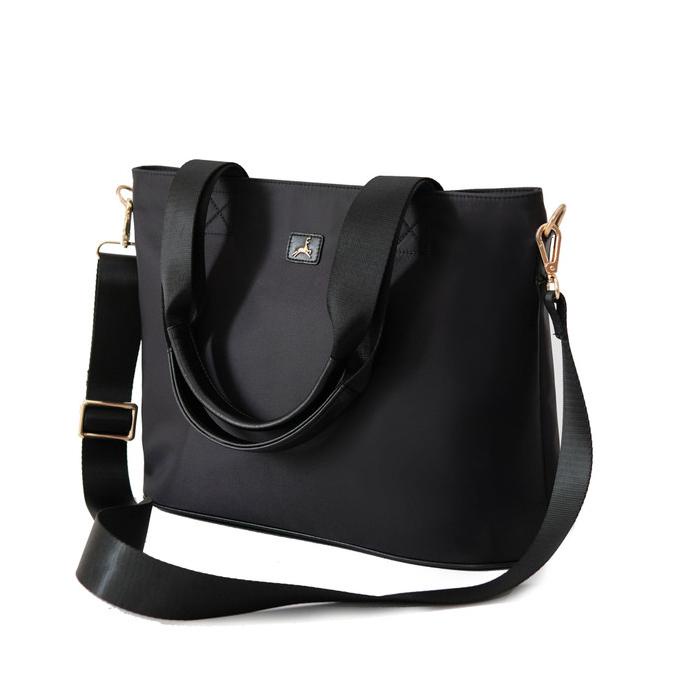 Jual Tas Murah Povilo Klana Nylon Tote Bag Black | Shopee Indonesia