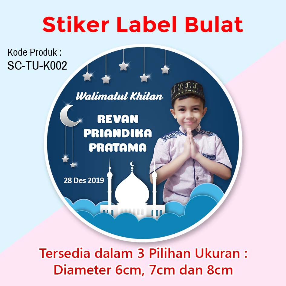 Jual STIKER LABEL KHITANAN ANAK TUMPENG MINI SOUVENIR SUNATAN PAKAI ...