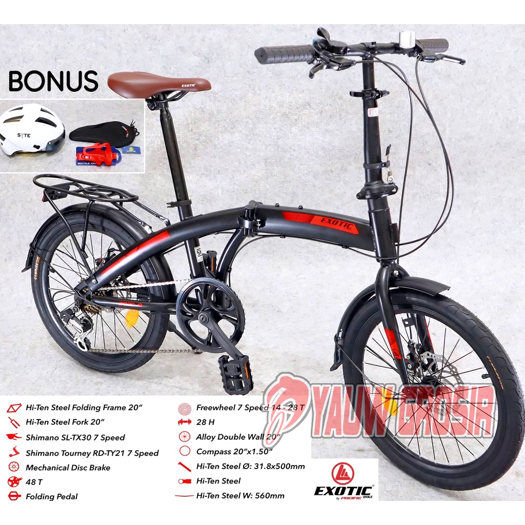 Jual Sepeda Lipat Bonus Helm Gelpad Bottlecage Exotic 2026 AR Resmi ...