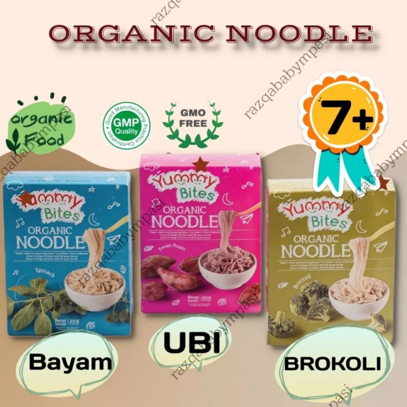 Jual yummy bites organic noodle mie organik bayi mie MPASI spinach ...