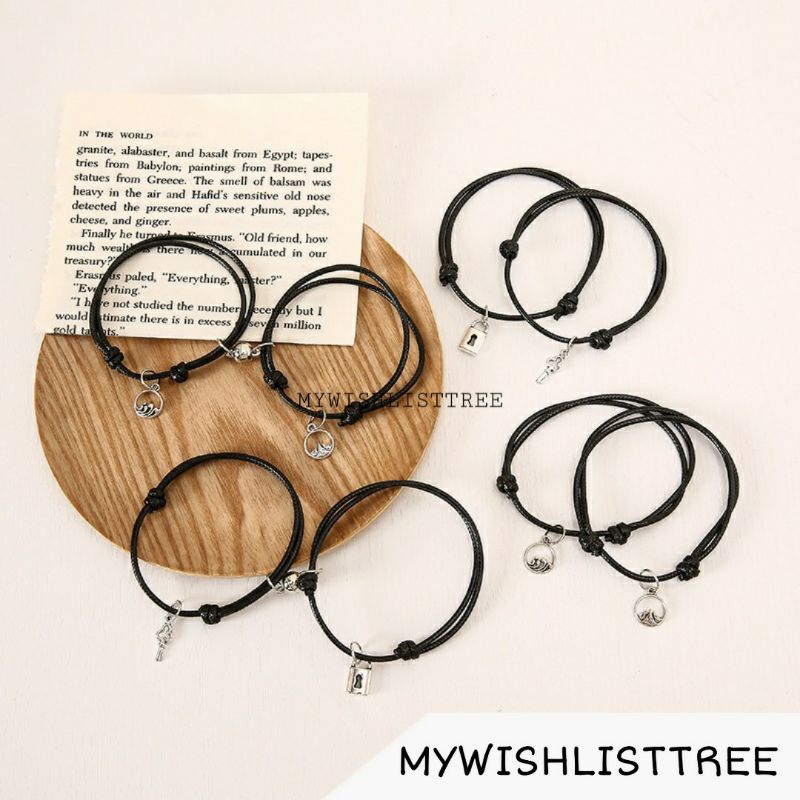 Jual GELANG COUPLE 2PCS SEPASANG LIOTIN MAGNET COUPLE KUNCI GEMBOK ...