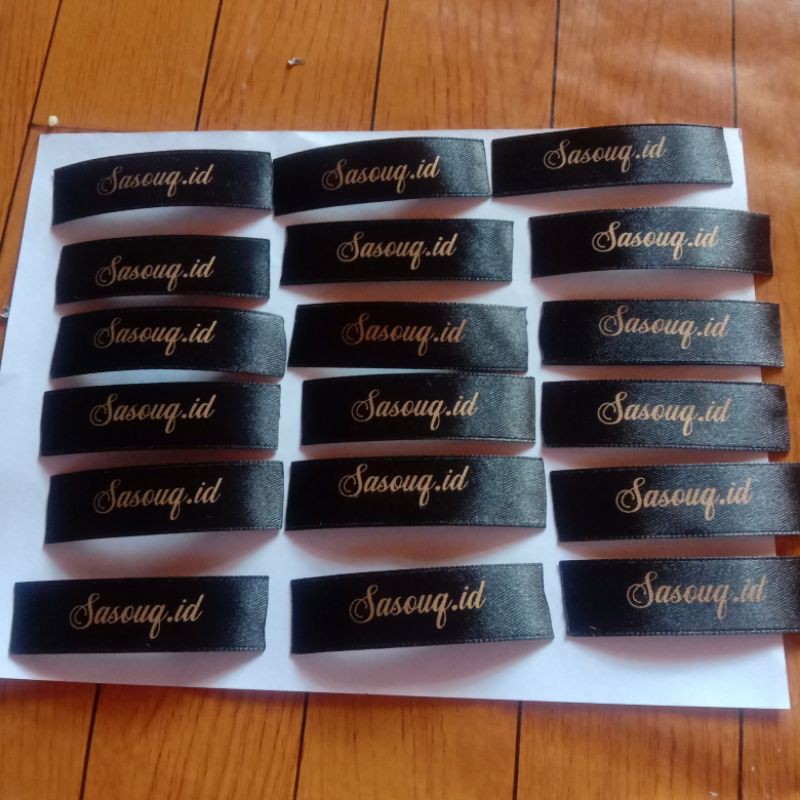 Jual label satin hijab label baju label pita satin label hijab label ...