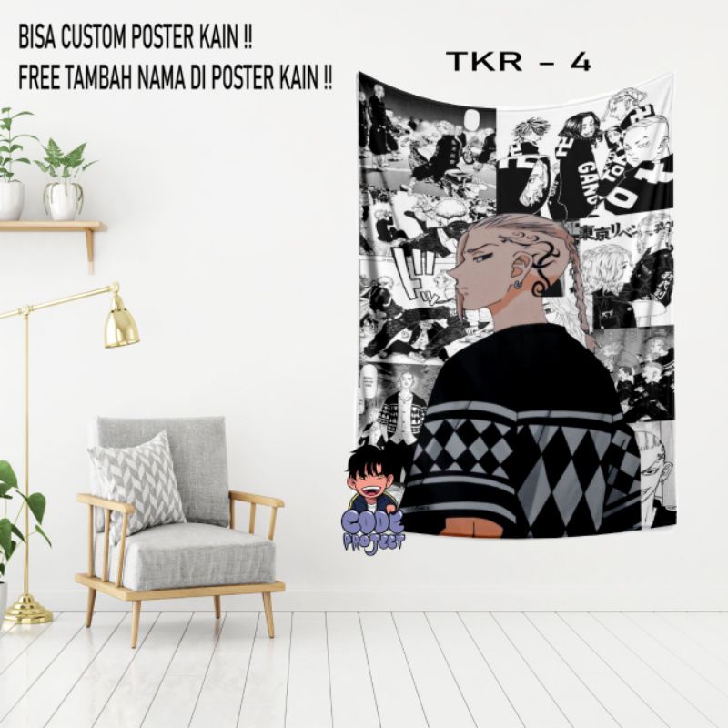 Jual POSTER KAIN CUSTOM TKR - Tokyo Revengers - Hiasan Dinding | Shopee ...