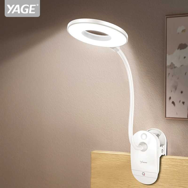 Jual Lampu Meja Belajar LED Jepit Terang Putih Clip Circle Design Yage ...