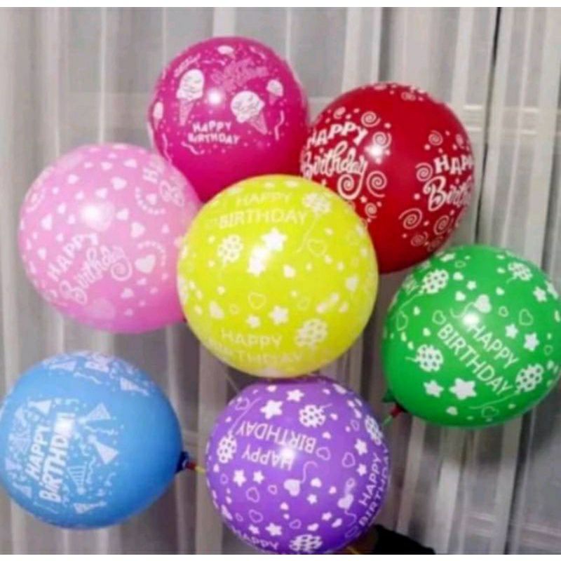 Jual 100pcs Balon happy birthday/Balon ulang tahun 12inch | Shopee ...