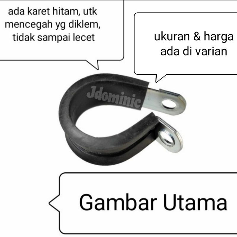 Jual klem selang - kabel pipa knalpot kleman gantung pipe hose clamp ...