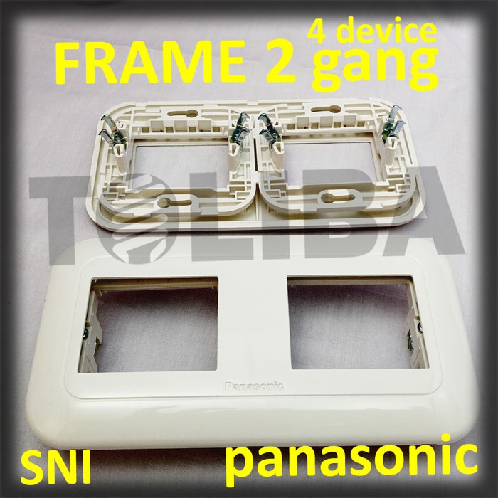 Jual frame 2 gang 4 device panasonic WEJ78049W SNI / frame saklar ...