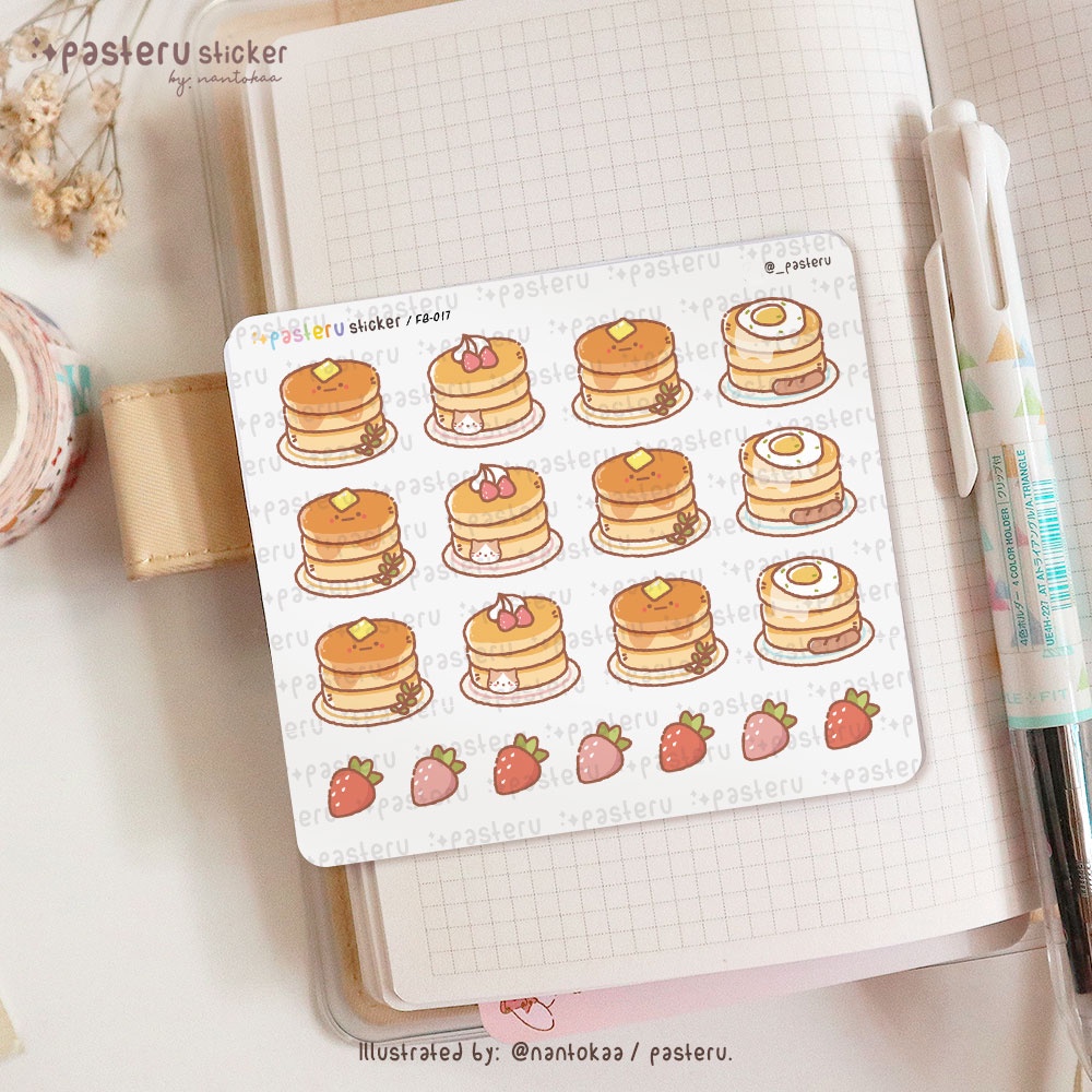 Jual Kawaii Fluffy Pancake | Pasteru Planner Bullet Journal Sticker ...