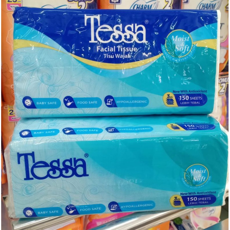 Jual TESSA TISSUE BABY MOIST AND SOFT 150 SHEET 3PLY | Shopee Indonesia
