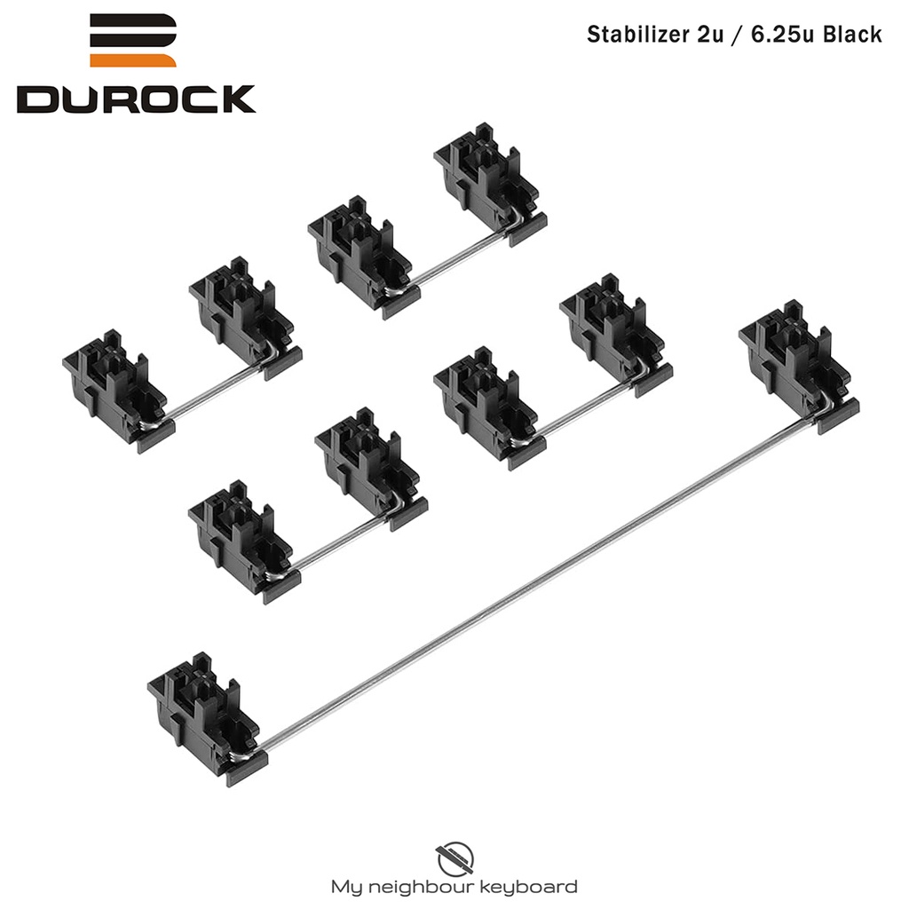 Jual DUROCK Black Plate Mount Keyboard Stabilizer 2u / 6.25u | Shopee ...