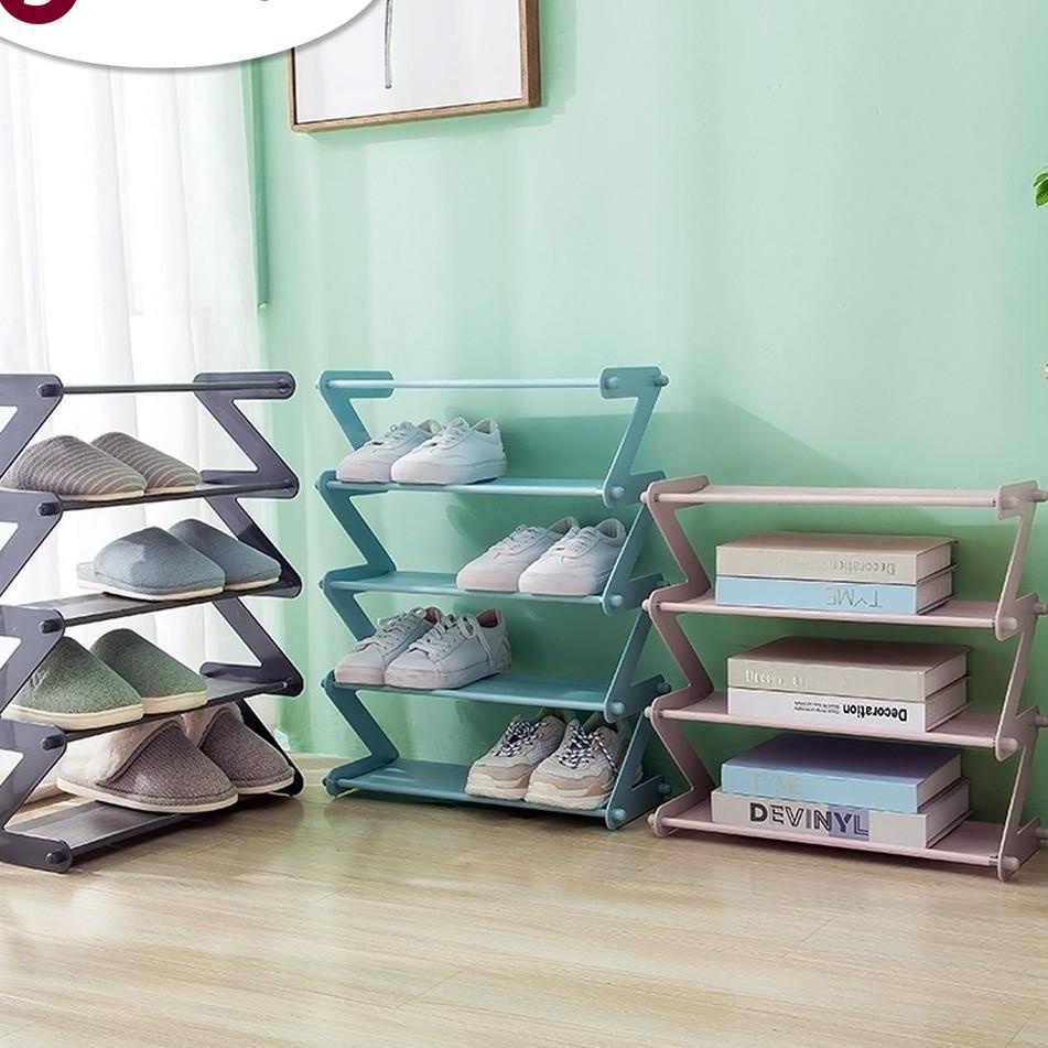 Jual S0S Rak Sepatu Zig Zag Besi 4 Susun Awet kokoh - RS019 HF33 (Laris) | Shopee Indonesia