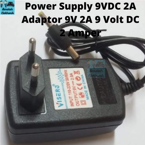 Jual Power Supply 9VDC 2A Adaptor 9V 2A 9 Volt DC 2 Amper | Shopee ...