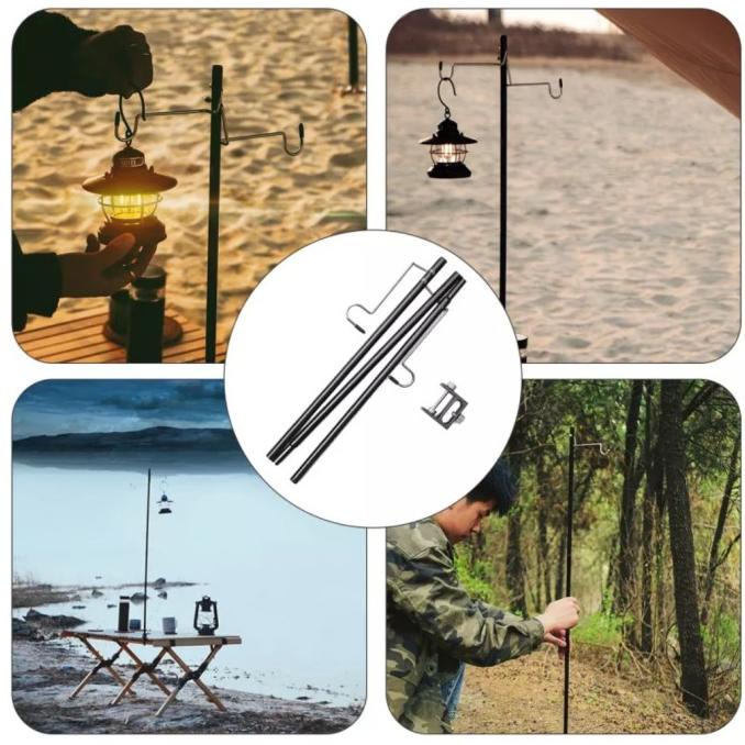 Jual Tiang Gantungan Lampu Lipat Tenda Camping Lamp Stand Holder ...