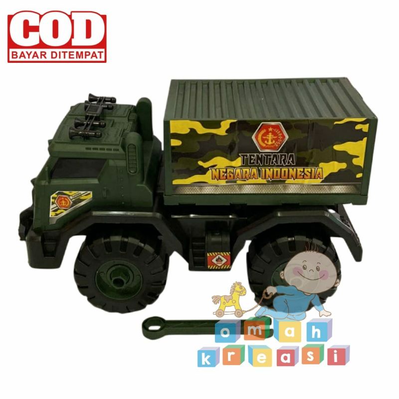 Jual MAINAN TRUK BOX BESAR TNI KTG / MAINAN MOBIL TRUCK TNI BESAR TENTARA NEGARA INDONESIA ...