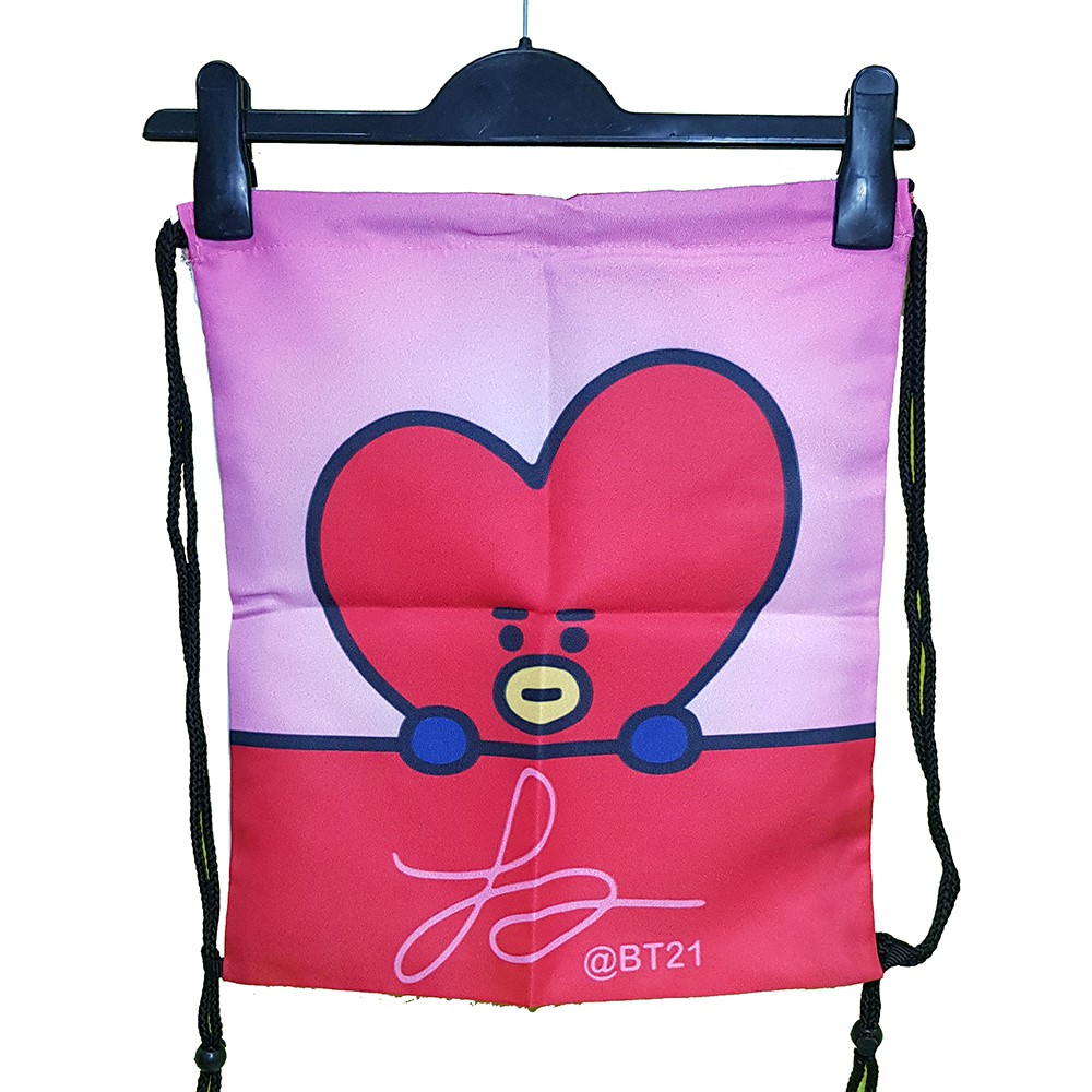 Jual Drawstring Bag BTS Taehyung V double sided Ransel Backpack Tas ...