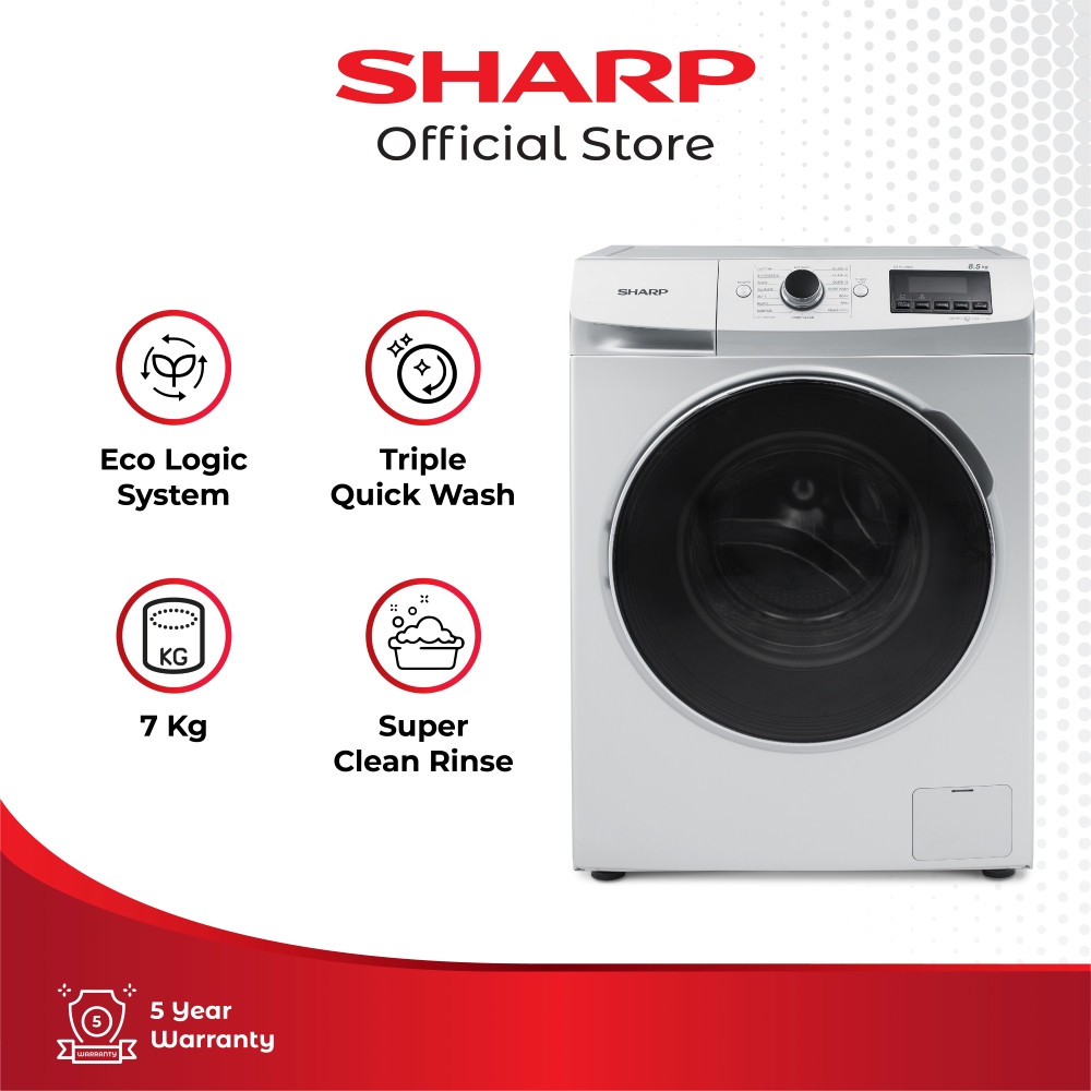 Jual Washing Machine Front Loading 7Kg - Boomerang Series ES-FL1073W ...