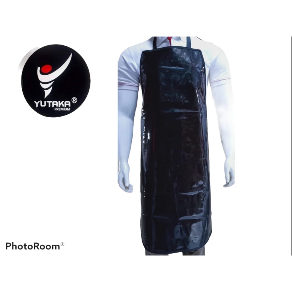 Jual APRON CELEMEK PVC WATERPROOF UKURAN 90 x 60 CM WARNA HITAM YUTAKA ...