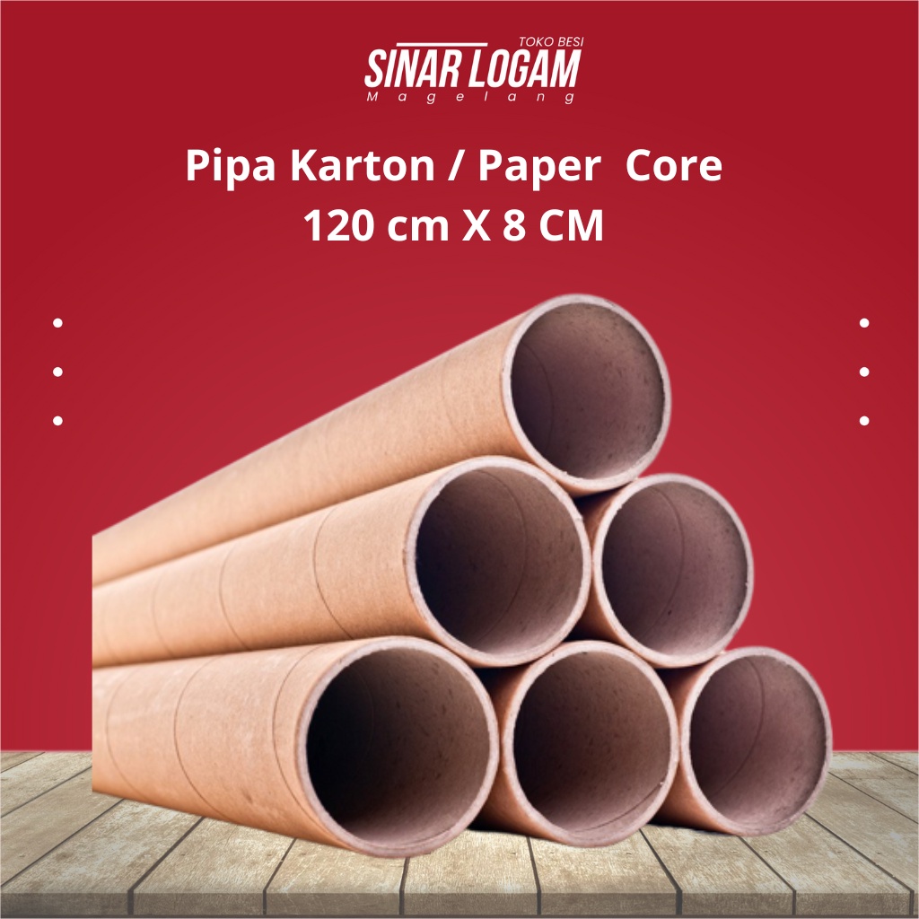 Jual PIPA KERTAS PIPA KARTON SELONGSONG KARTON PAPER CORE 120 CM X 8 CM ...