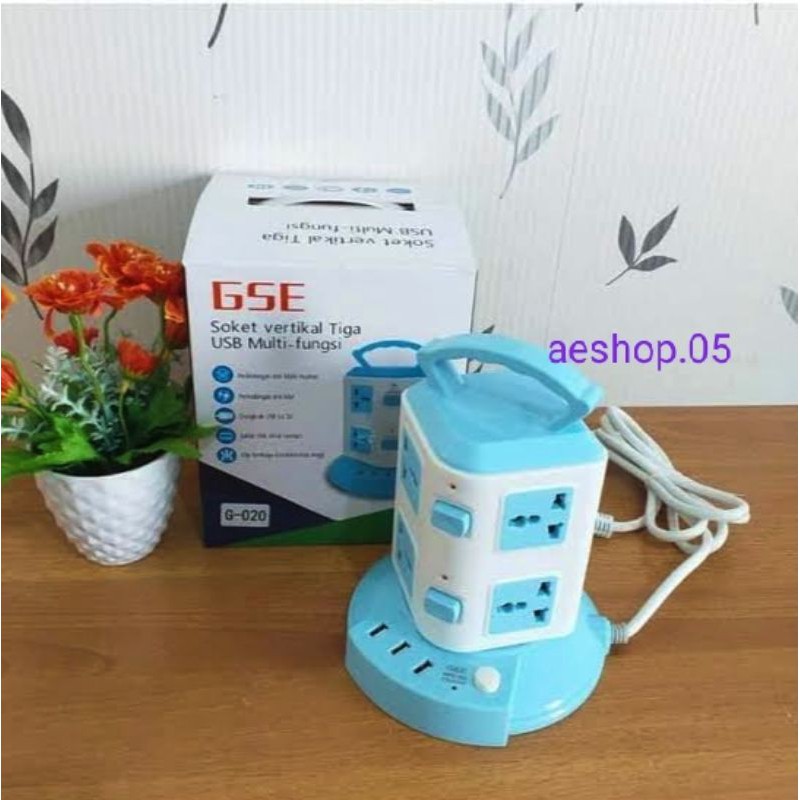 Jual COLOKAN MULTI FUNGSI / VERTICAL MULTI-FUNCTION SOCKET GSE (2 sampai 5 Tingkat) | Shopee ...