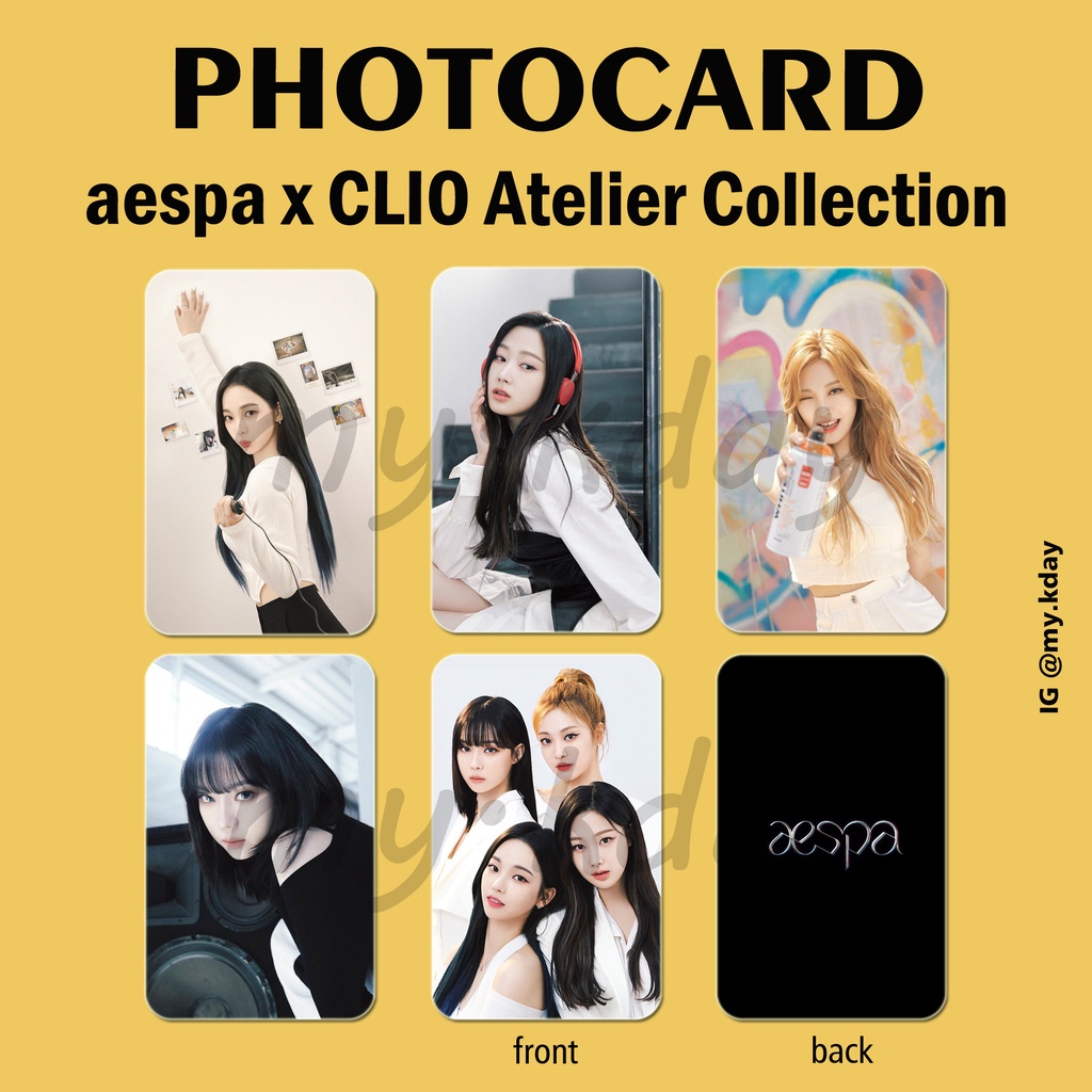 Jual PC-0821, Unofficial Photocard aespa x CLIO Atelier Collection 2 ...