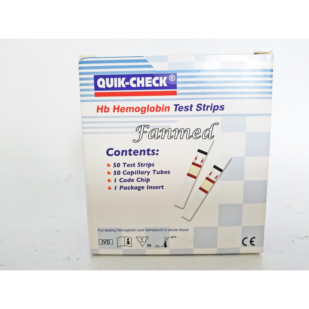 Jual Refill Isi Ulang Strip Hemoglobin HB Quik Quick Cek Check Ceck ...