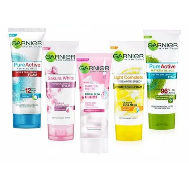 Jual GARNIER Bright Complete 100ML | Pure Active | Sakura Glow Hyaluron ...