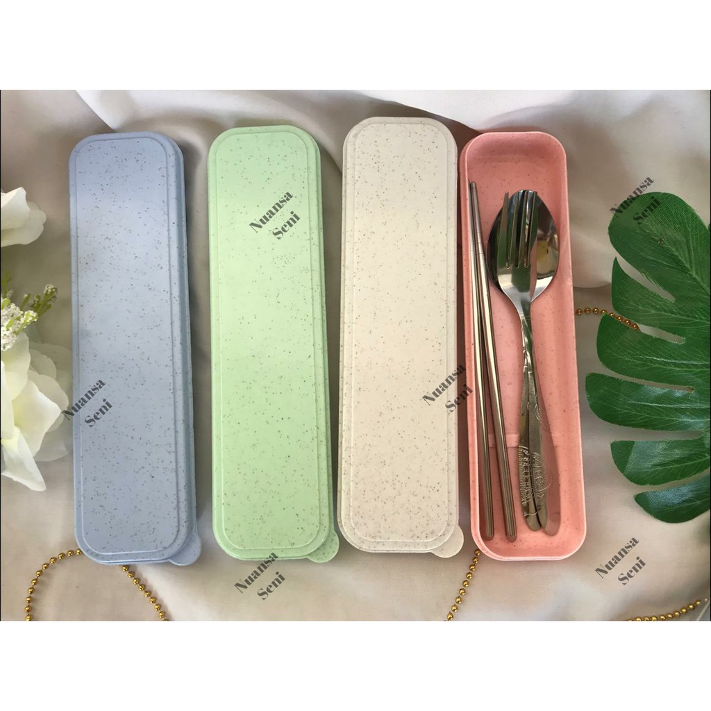Jual Souvenir Pernikahan Sendok Set Sendok Garpu Sumpit Stainless Box ...