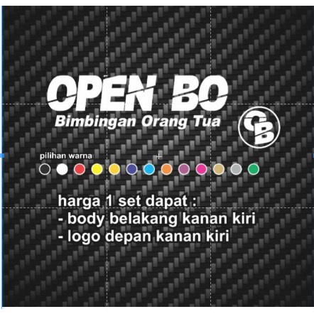 Jual STICKER OPEN BO BODY MOTOR | Shopee Indonesia