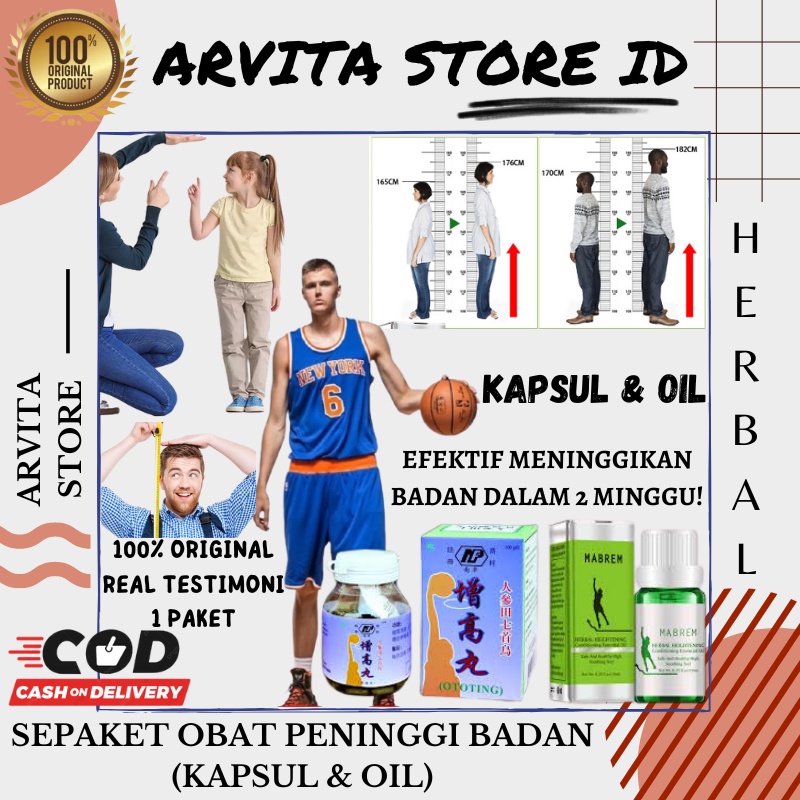Jual Obat Peninggi Tinggi Badan Grow Up Anak dan Dewasa (1 Paket ...