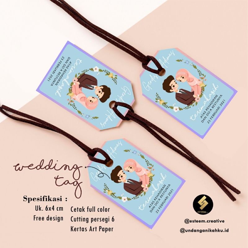 Jual [MIN 100] WEDDING TAG - LABEL WEDDING -TAG PERNIKAHAN - KARTU ...