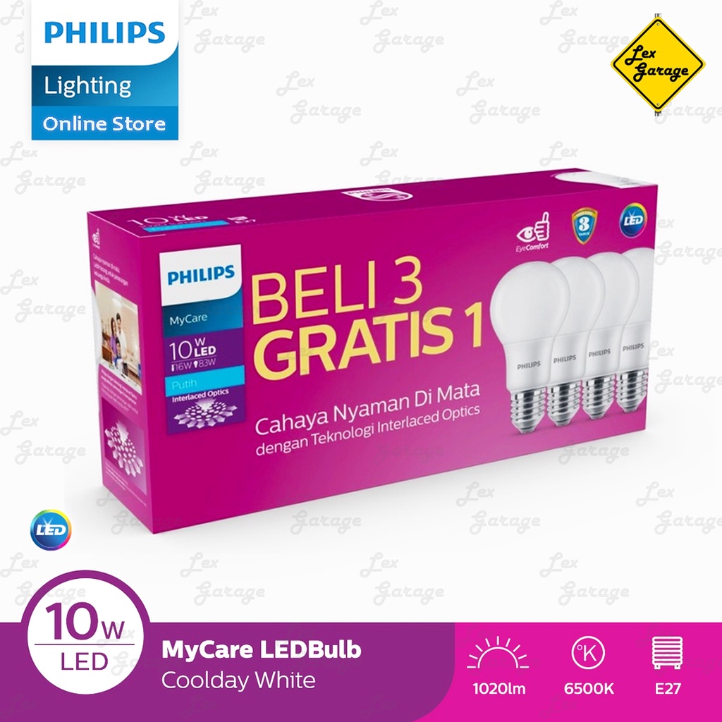Jual Lampu PHILIPS LED Bulb MultiPack 8W 10W 12W 8 10 12 Watt 6500K Putih | Shopee Indonesia