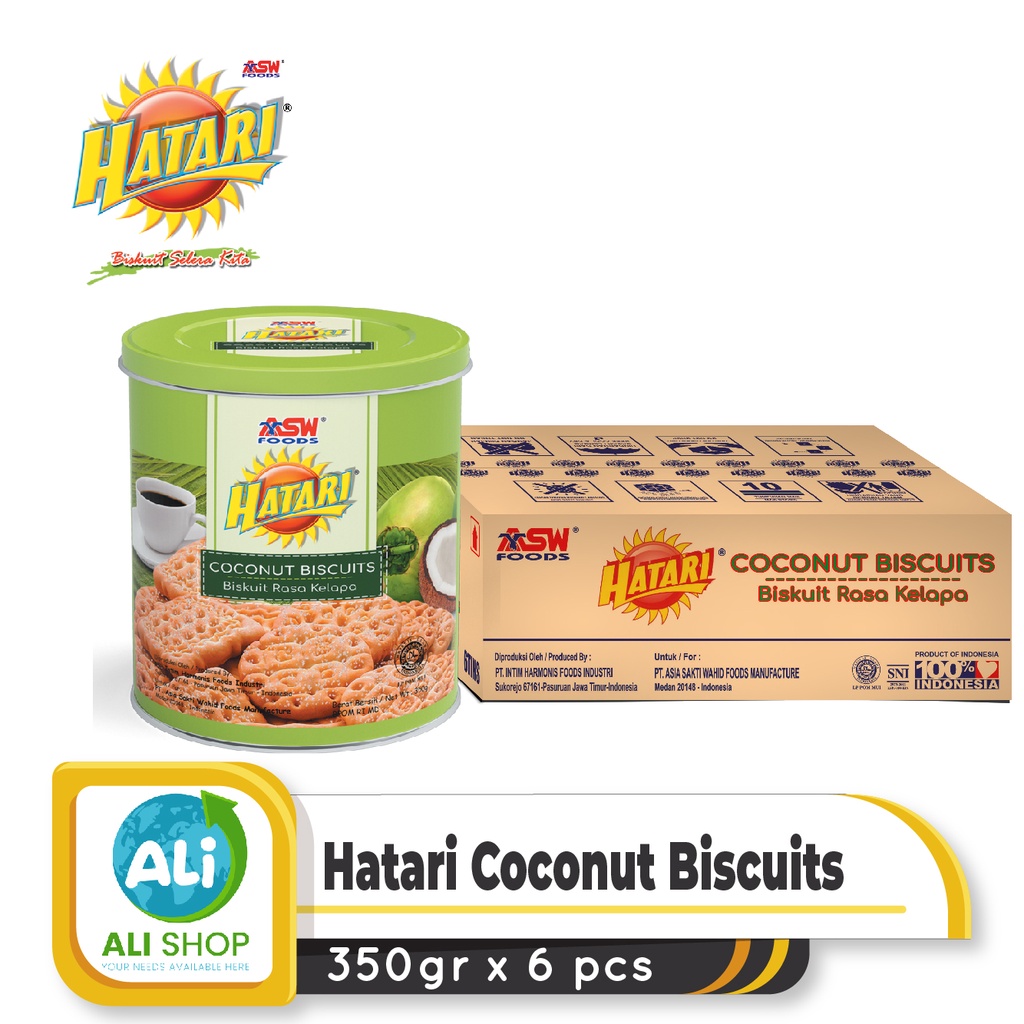 Jual Hatari Coconut Biscuits ( 6 tins @ 300 gram ) | Shopee Indonesia