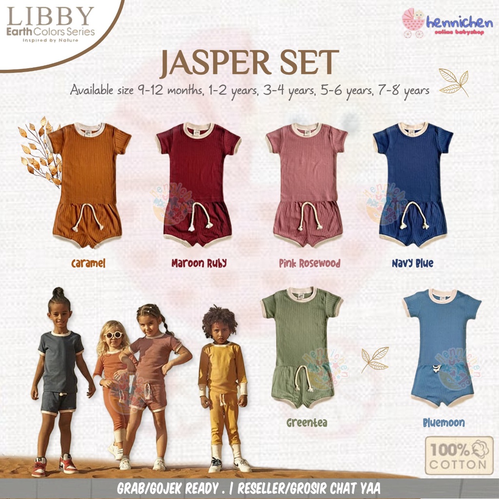 Jual LIBBY SHORT JASPER SET SETELAN PENDEK BAJU ANAK EARTH COLORS SERIES PAKAIAN ANAK 9 BULAN ...