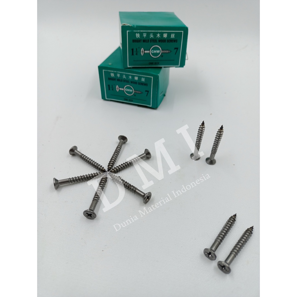 Jual Skrup Kayu CHW 1 1/4x7 Plus (+) | Wood Screw CHW | Shopee Indonesia