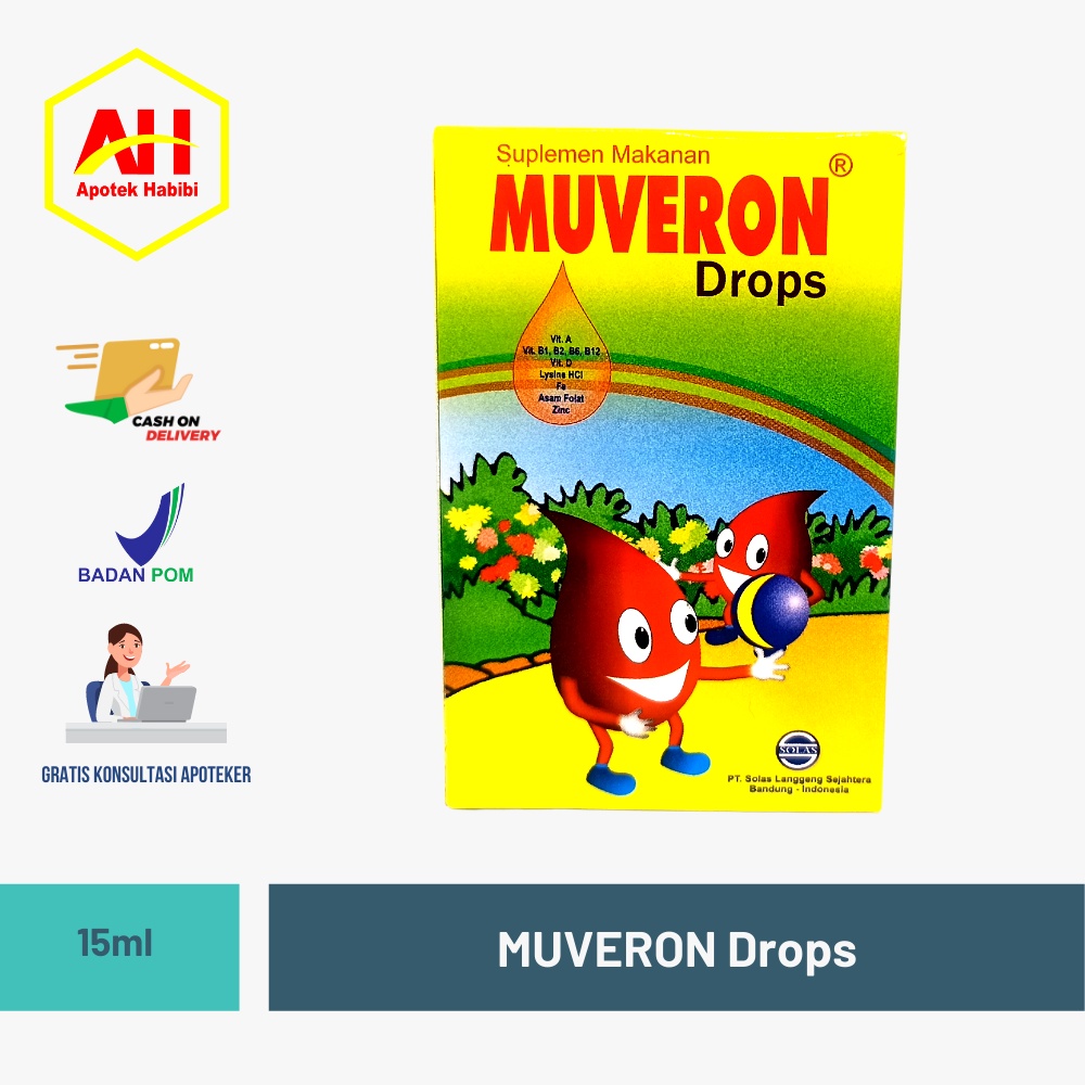 Jual Muveron Muperon Muferon Sirup 100 ml Drop 15ml Multivitamin Zat ...