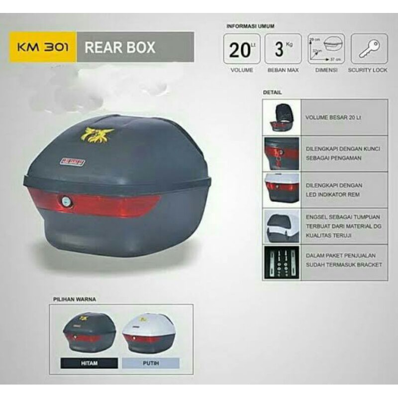 Jual Top Box KMI 301 (20 Liter) | Shopee Indonesia
