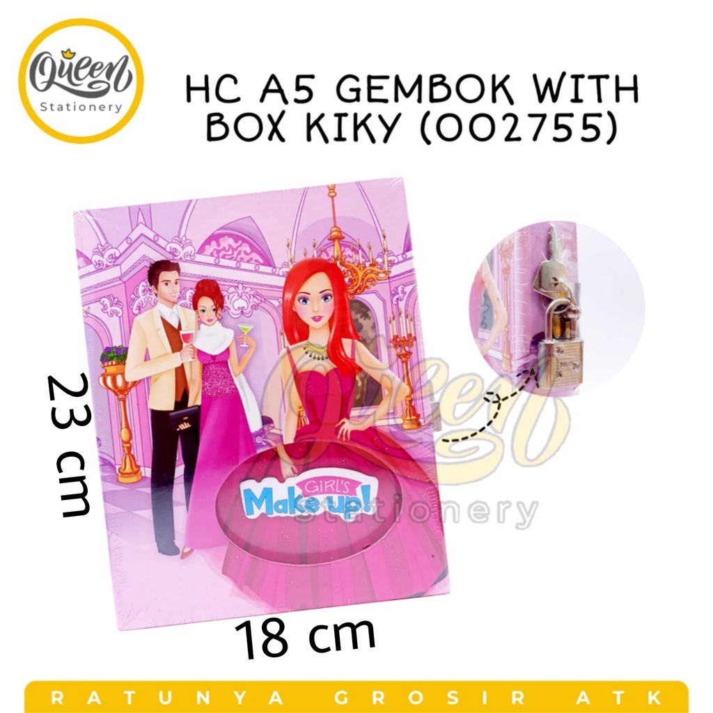 Jual HARD COVER A5 GEMBOK WITH BOX KIKY / NOTEBOOK/ BUKU DIARY/ DIARY ...