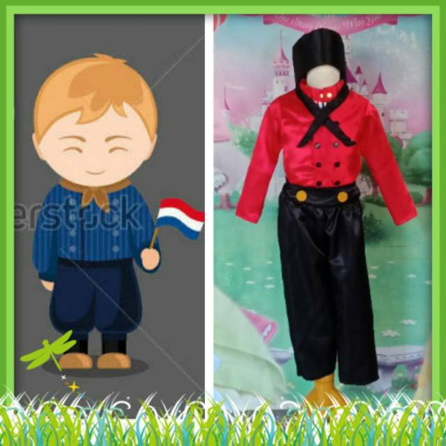 Jual Kostum Anak Laki - Laki Baju Tradisional Negara Belanda Size 2 ...