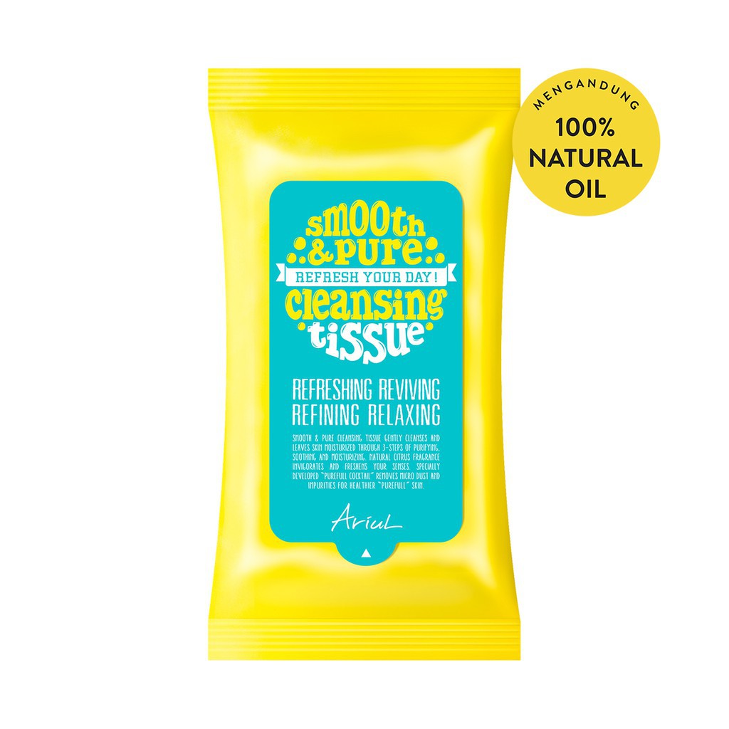Jual Ariul Smooth & Pure Cleansing Tissue (15 Sheets) 80g | Shopee ...