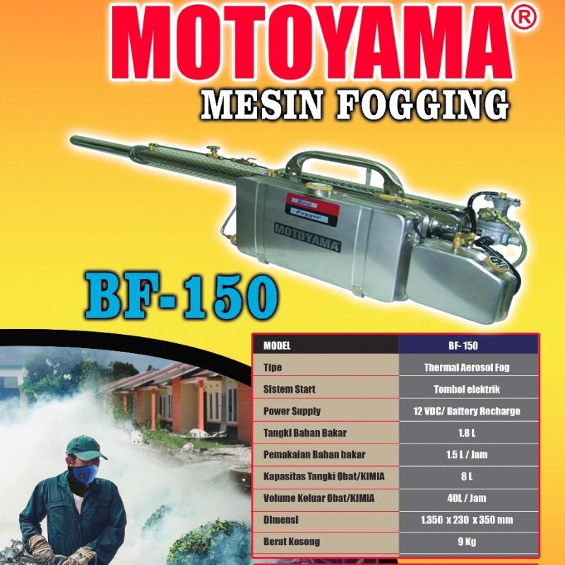 Jual Mesin Fogging Motoyama BF 150 Pengasapan Thermal Fogging | Shopee Indonesia