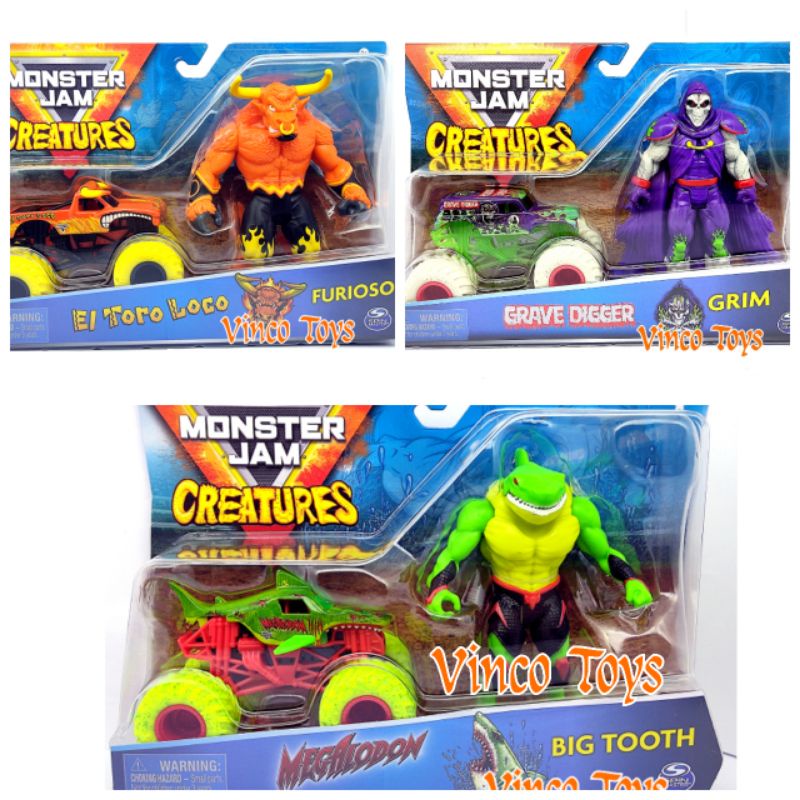 Jual Monster Jam CREATURES Spin Master isi mobil dan figure - El Toro ...