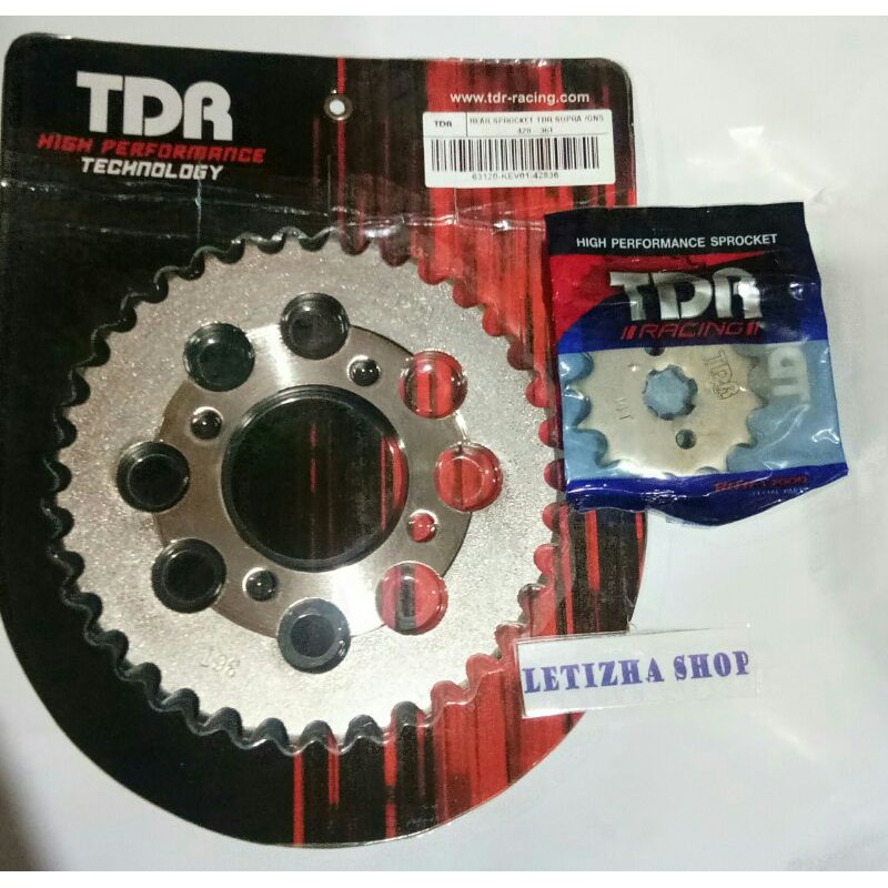 Jual GEAR SET DEPAN+BELAKANG HONDA ASTREA GRAND TDR RACING 14T-34,35,36 ...