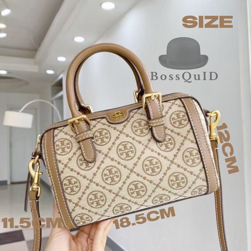 Jual Tory Burch T Monogram Jacquard Duffle Hazel | Shopee Indonesia