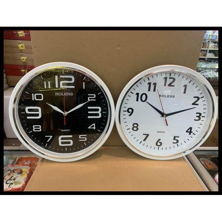 Jual Jam Dinding Rolens Diameter 30Cm / Jam Dinding Kaca Bulat Terbaru ...