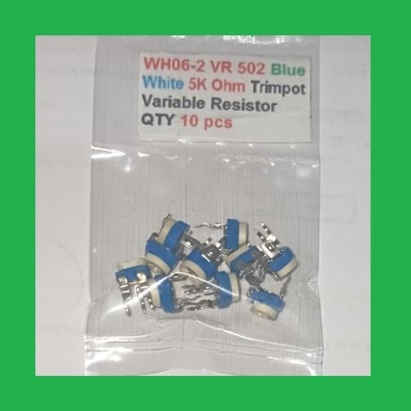 Jual Produk Terbaru Qty 10 Pcs Wh06-2 Vr 502 Blue White 5K Ohm Trimpot ...