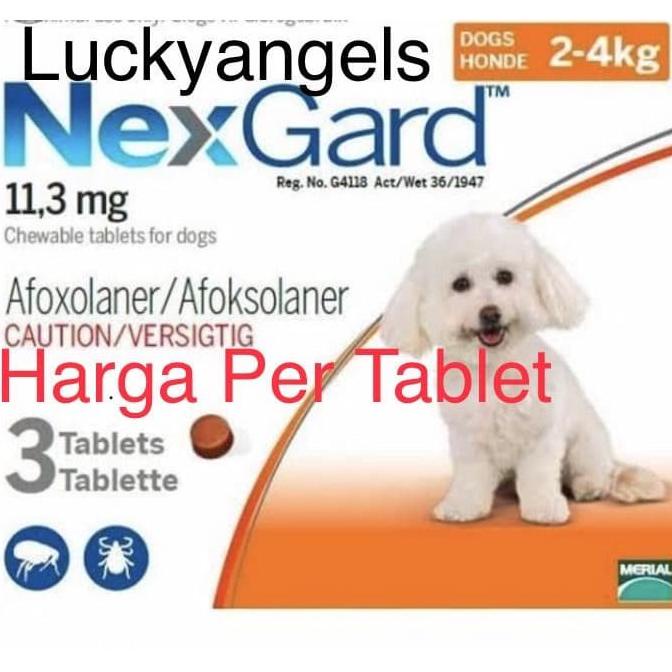 Jual NEXGARD 2-4KG obat kutu dan demodex anjing NexGard chewable ...