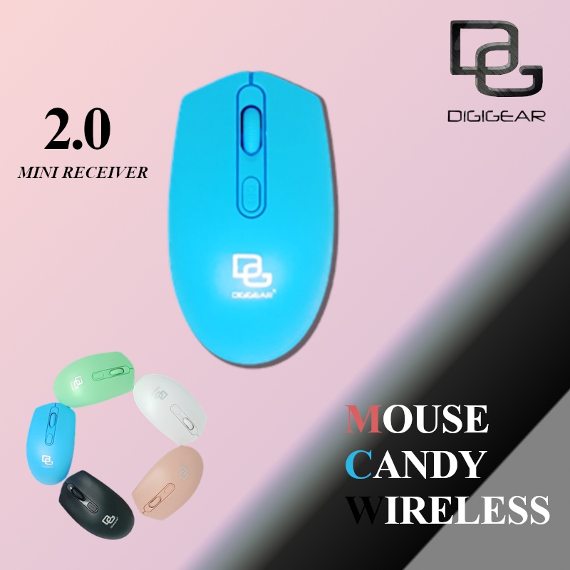 Jual DIGIGEAR Premium Wireless Mouse TORTUGA Mini CANDY | Shopee Indonesia