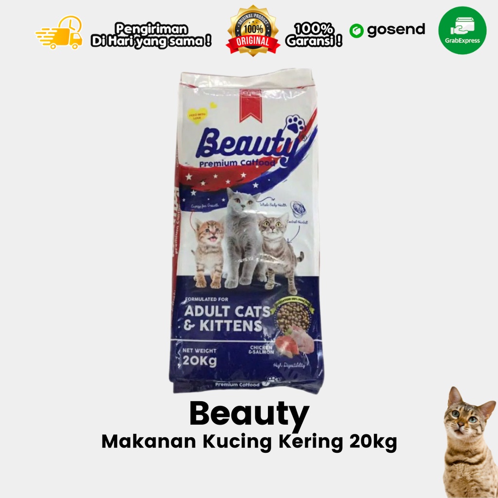 Jual Makanan Kucing Kering Dry Food Beauty 20Kg | Shopee Indonesia