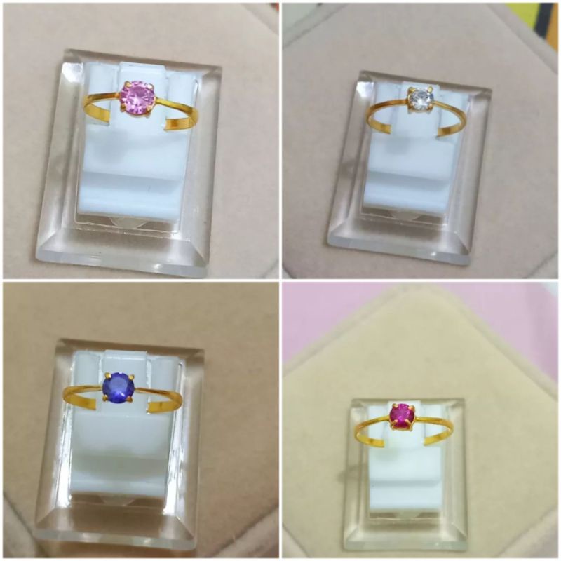Jual Cincin Ring Satu Mata 1/2 gram | Shopee Indonesia
