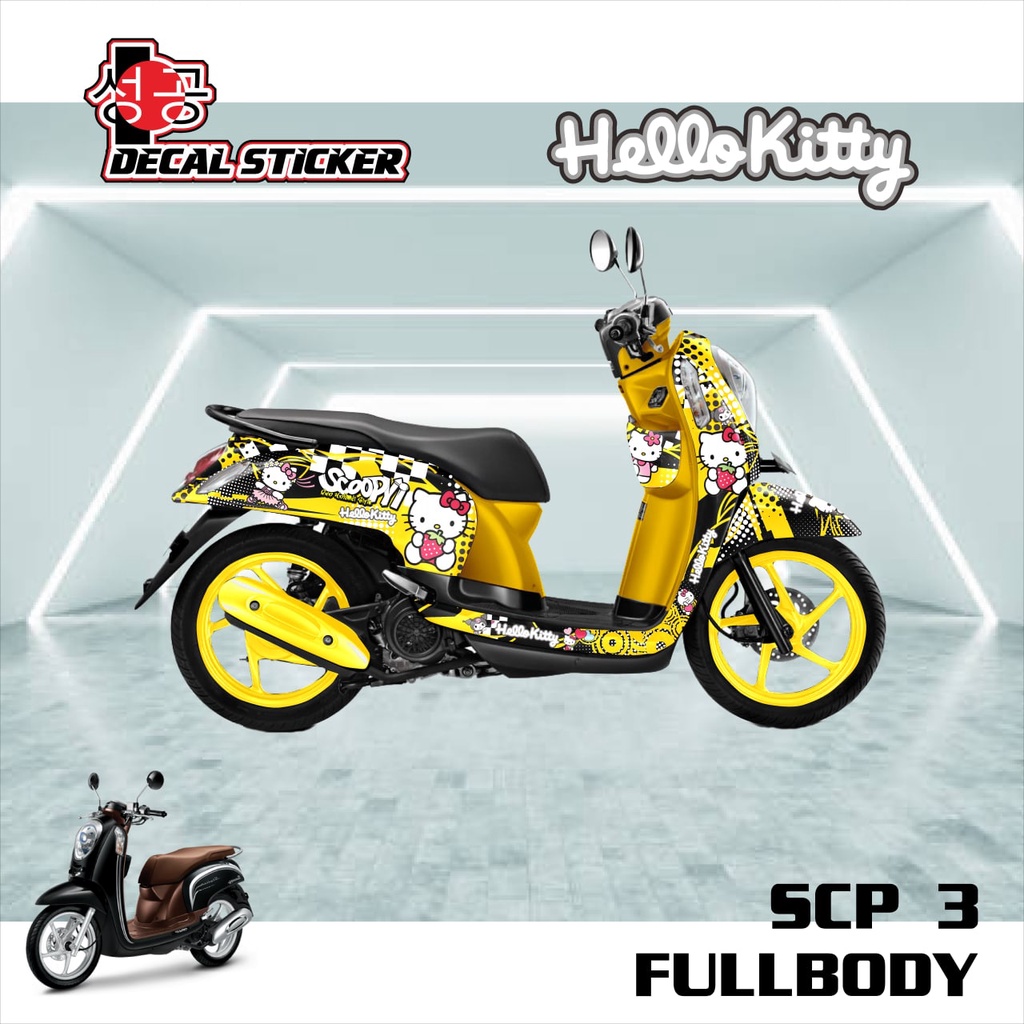 Jual STICKER PREMIUM MAXDECAL SCP 3 DECAL STICKER SCOOPY FI 2013 2014 ...